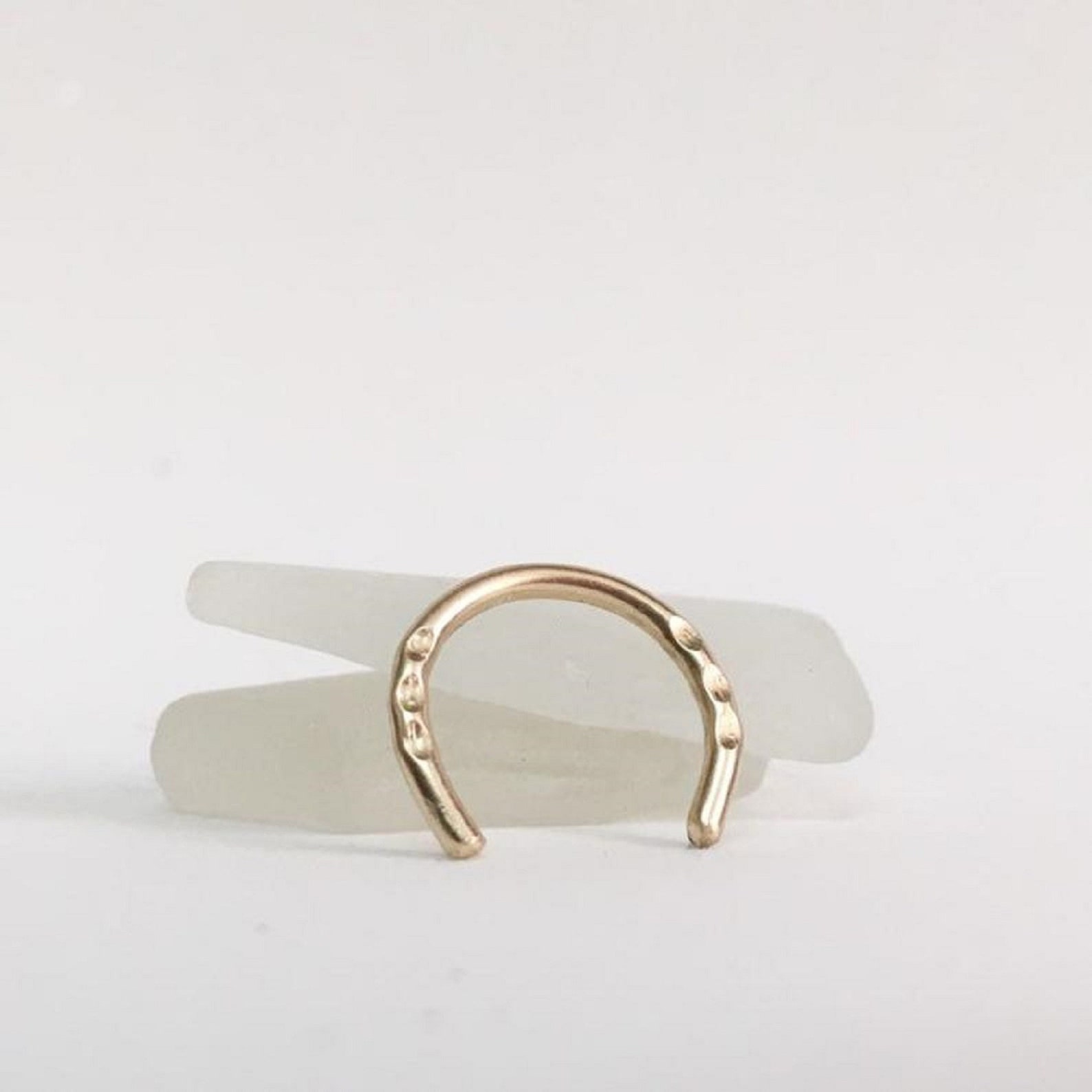 Septum Ring 22K 16g Retainer Septum Pincher 16g Gold Septum | Etsy