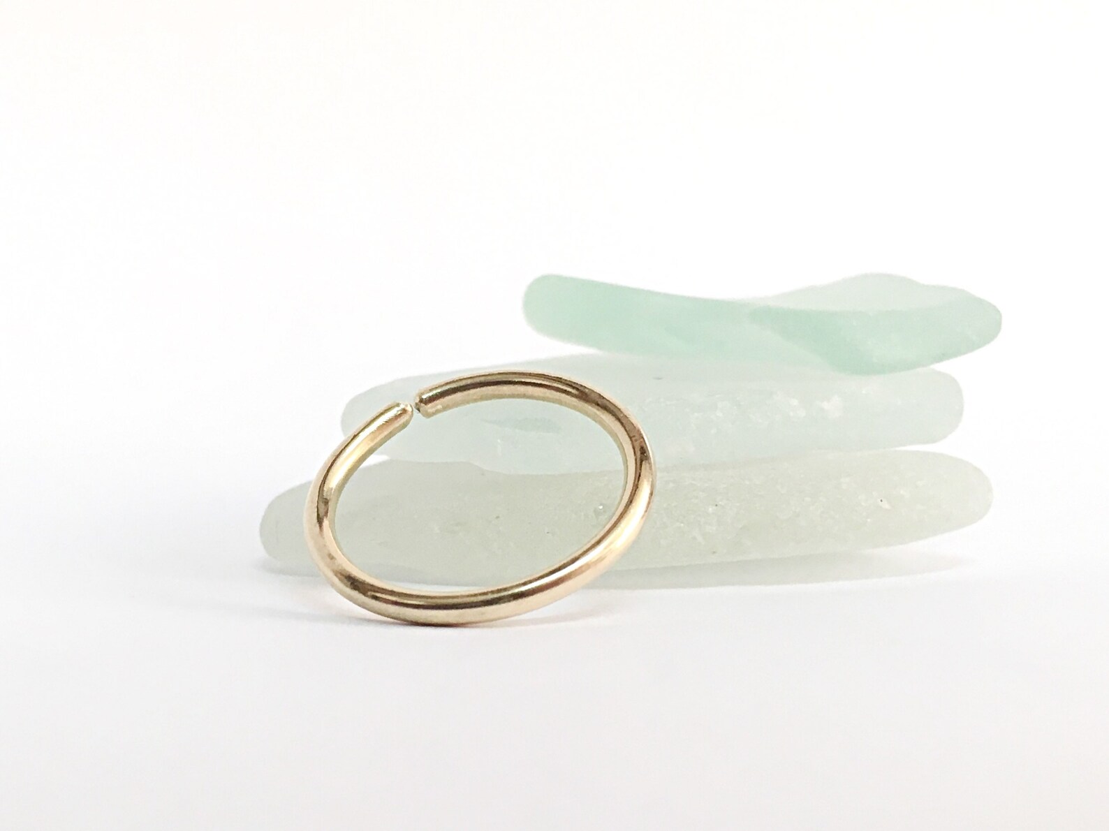 18g Lip Ring Hoop Lip Piercing Jewelry Rose Gold Lip Ring | Etsy