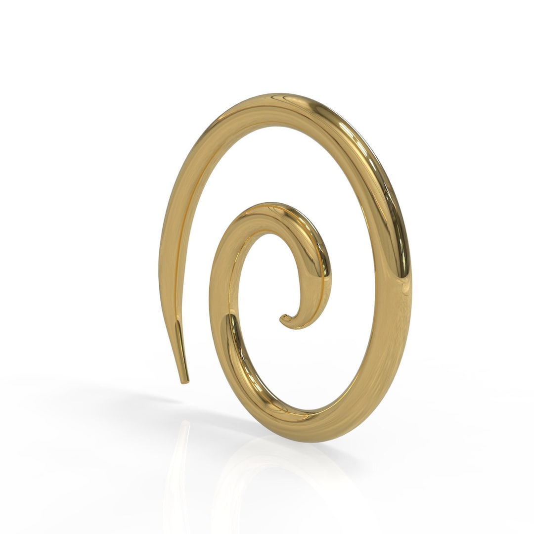 Stretched Ear Jewelry 22K, Spiral Ear Tapers, Ear Gauges Dangle, Ear ...