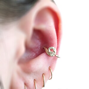 Conch Earring Hoop 16g, Conch Piercing Jewelry, Conch Hoop 14K Gold ...
