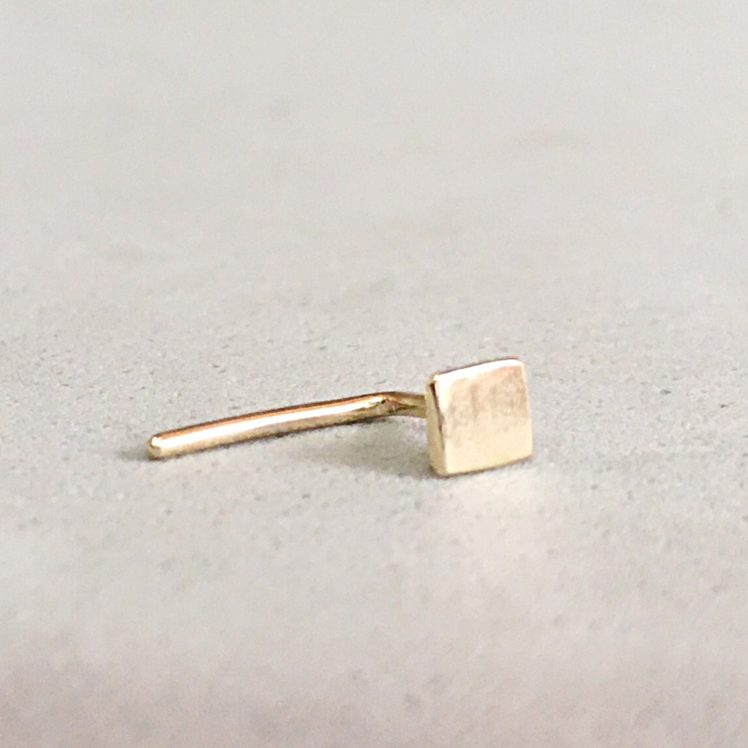 Nose Ring Stud 14k, Nose Stud 20g, Nose Piercing Stud Gold, Nose ...
