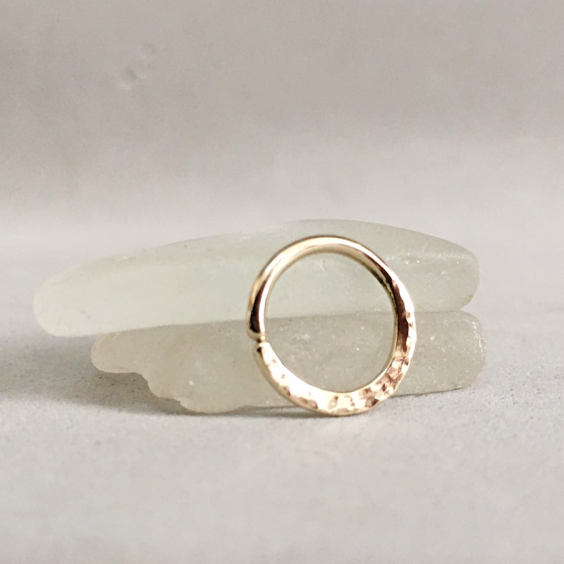 Hammered Septum Ring Men Nose Ring Septum Jewelry 16g Septum | Etsy