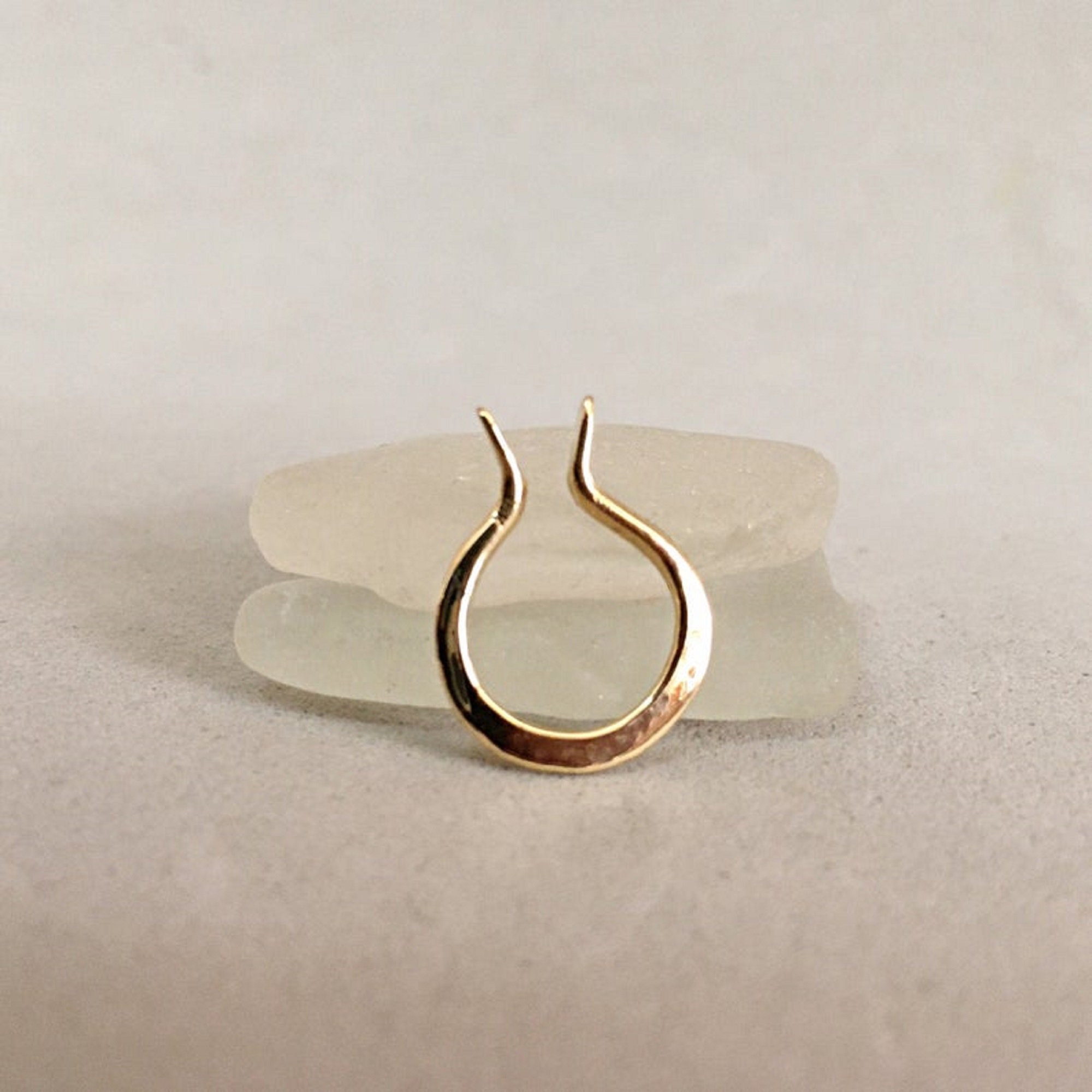 Fake Septum Ring 14K 16g Septum Ring Fake 9K Septum Jewelry - Etsy