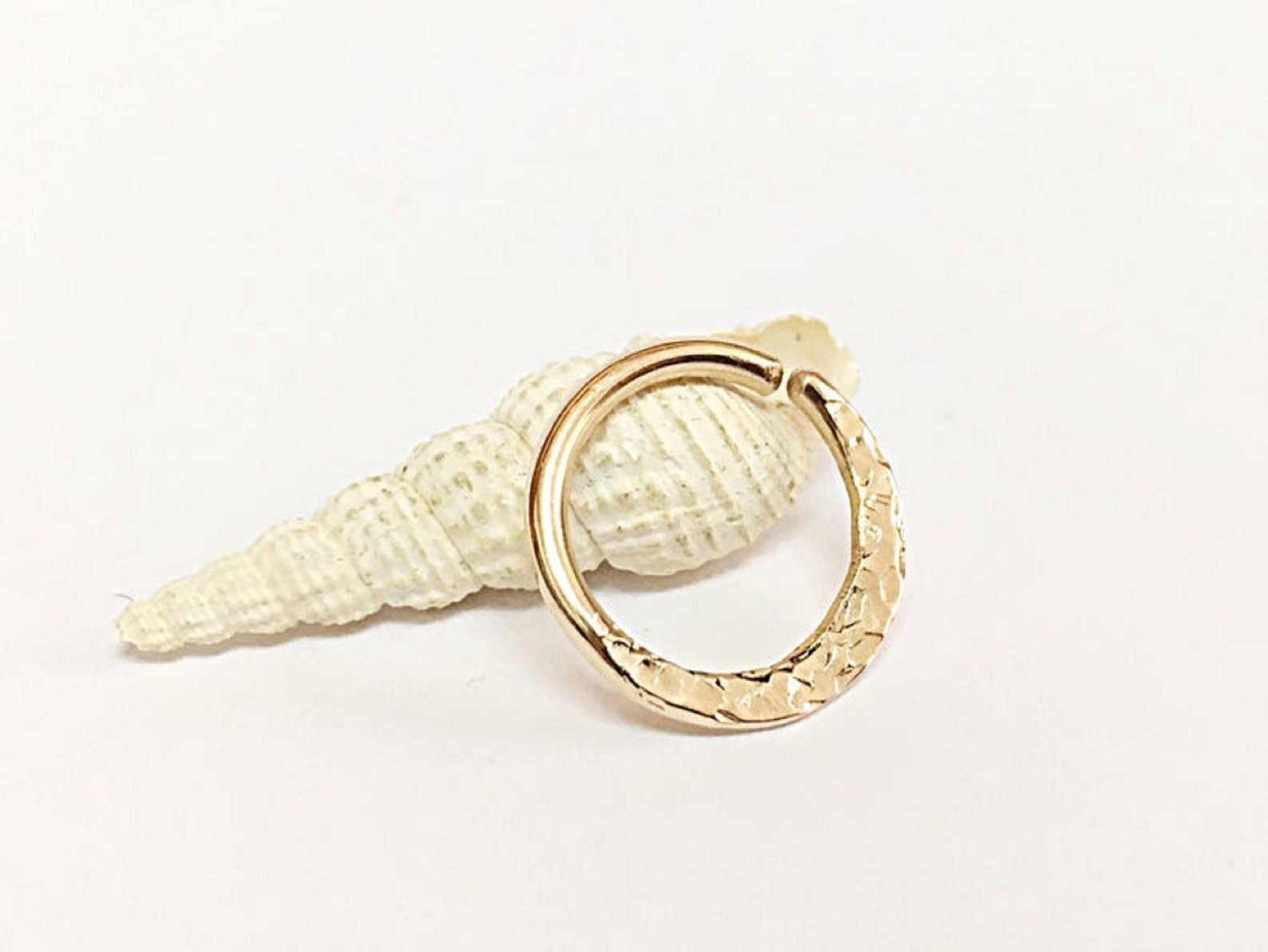 14K Solid Gold Septum Hoop 16g Septum Ring Rose Gold Piercing - Etsy