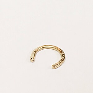 Gold Septum Retainer 18g Hammered Septum Horseshoe 16g 9K - Etsy