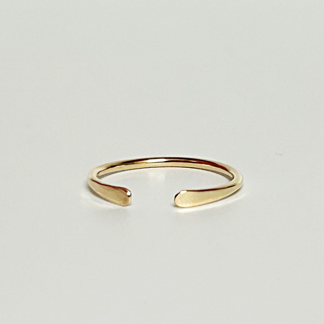 Midi Ring Gold, Toe Ring 14k Gold, Knuckle Ring Women, 14K Midi Ring ...