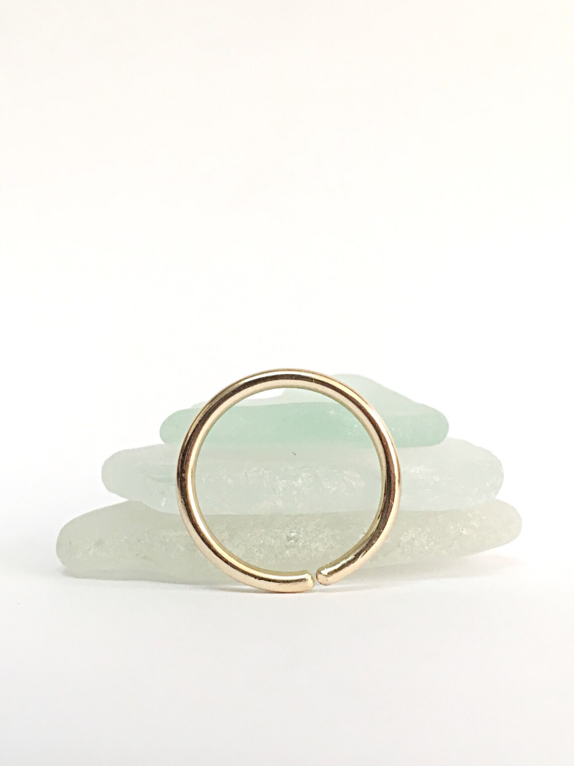 18g Lip Ring Hoop Lip Piercing Jewelry Rose Gold Lip Ring | Etsy