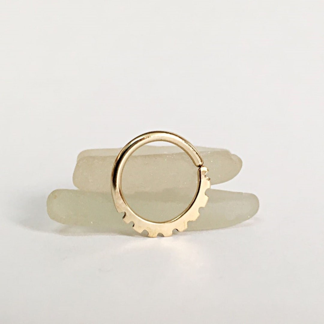 Thick Septum Ring 12 Gauge, Septum Jewelry Gold, Septum Piercing Men ...