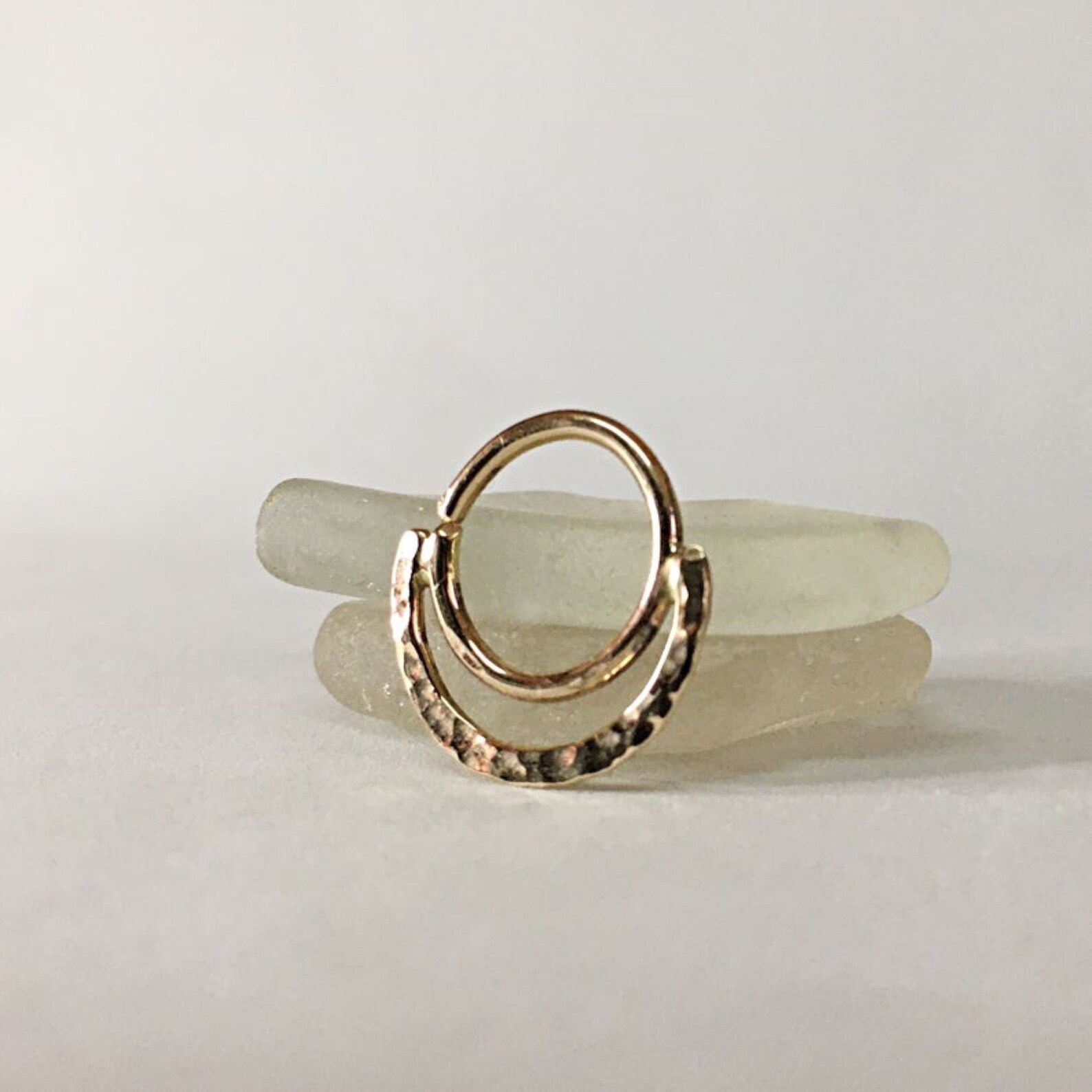 Septum Ring Gold 14g Daith Earring 14k Gold Septum Jewelry | Etsy