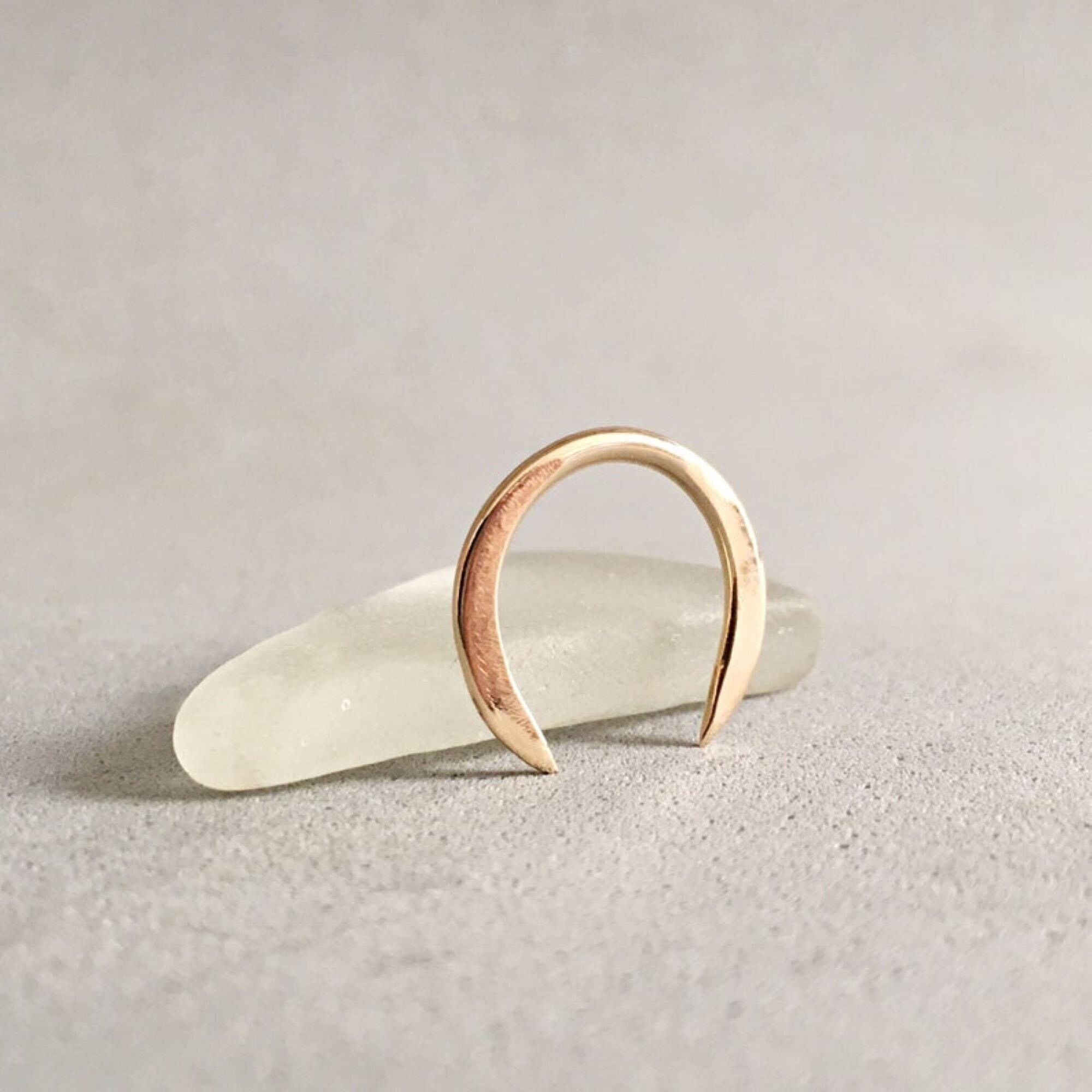 Tribal Septum Horseshoe Buffalo Horn Ring 22K 12g Septum | Etsy