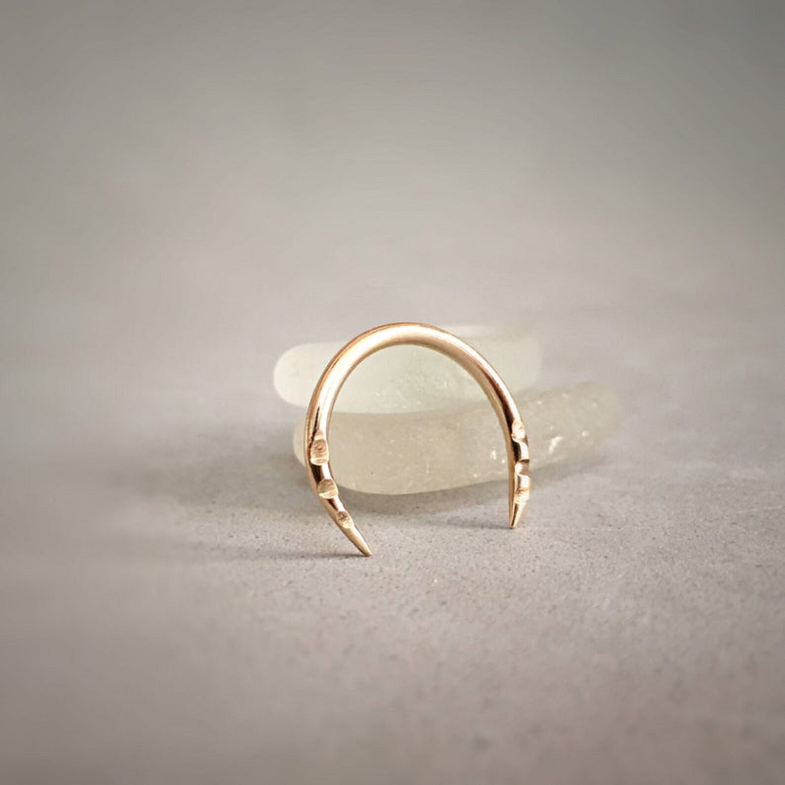 22K Septum Jewelry Goth, Septum Piercing Gold, Septum Ring 16g ...