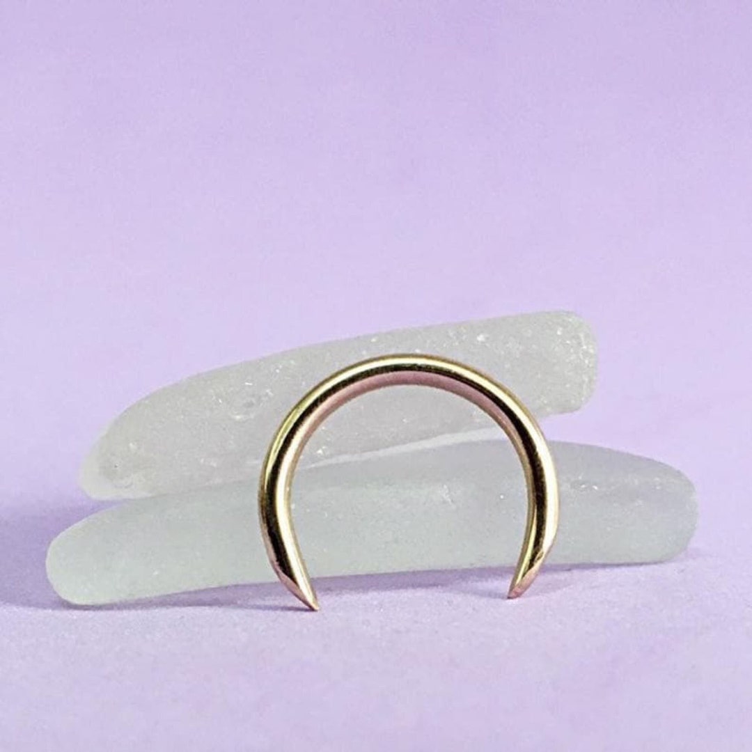 Septum Horseshoe Ring, Septum Jewelry Horseshoe, White Gold Septum Ring ...
