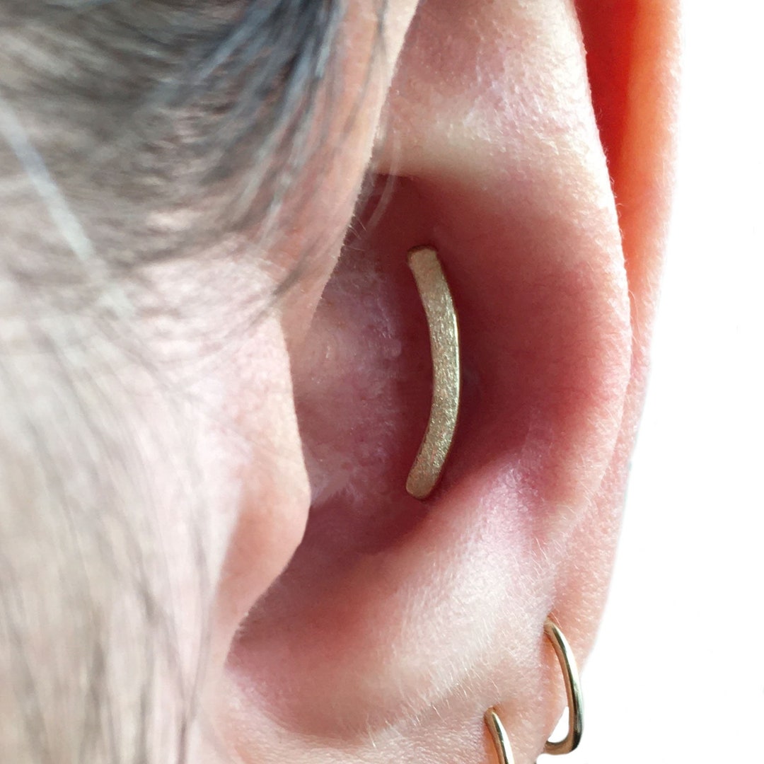 14K Conch Earring Stud, Conch Piercing Stud, Piercing Jewelry Ear ...