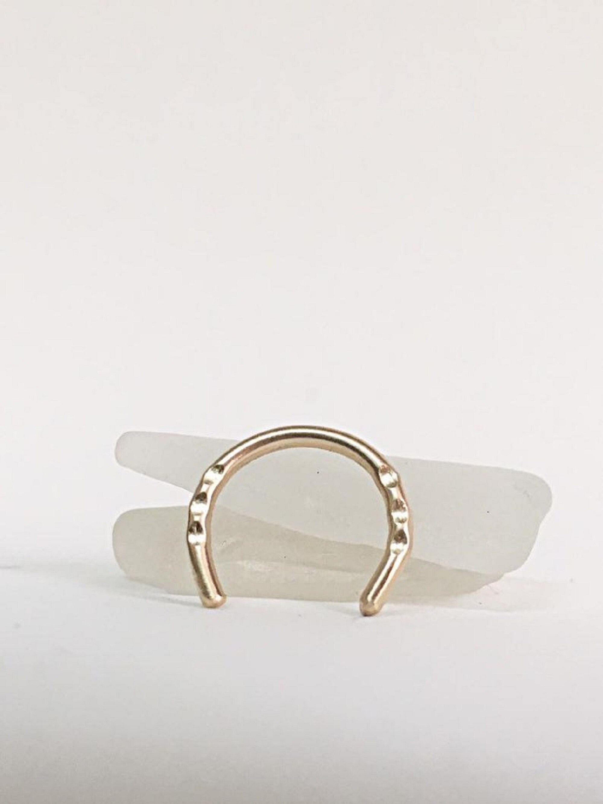 Septum Ring 22K 16g Retainer Septum Pincher 16g Gold Septum | Etsy