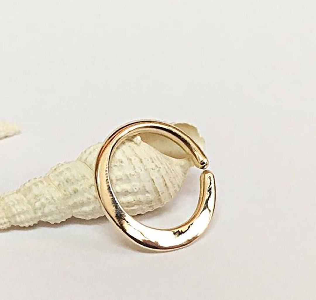 22K Gold Septum Ring, Daith Earring Solid Gold, Septum Hoop Gold, Daith ...