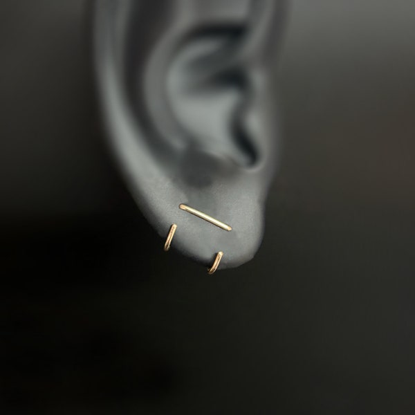 Double Piercing Earring Set - Etsy