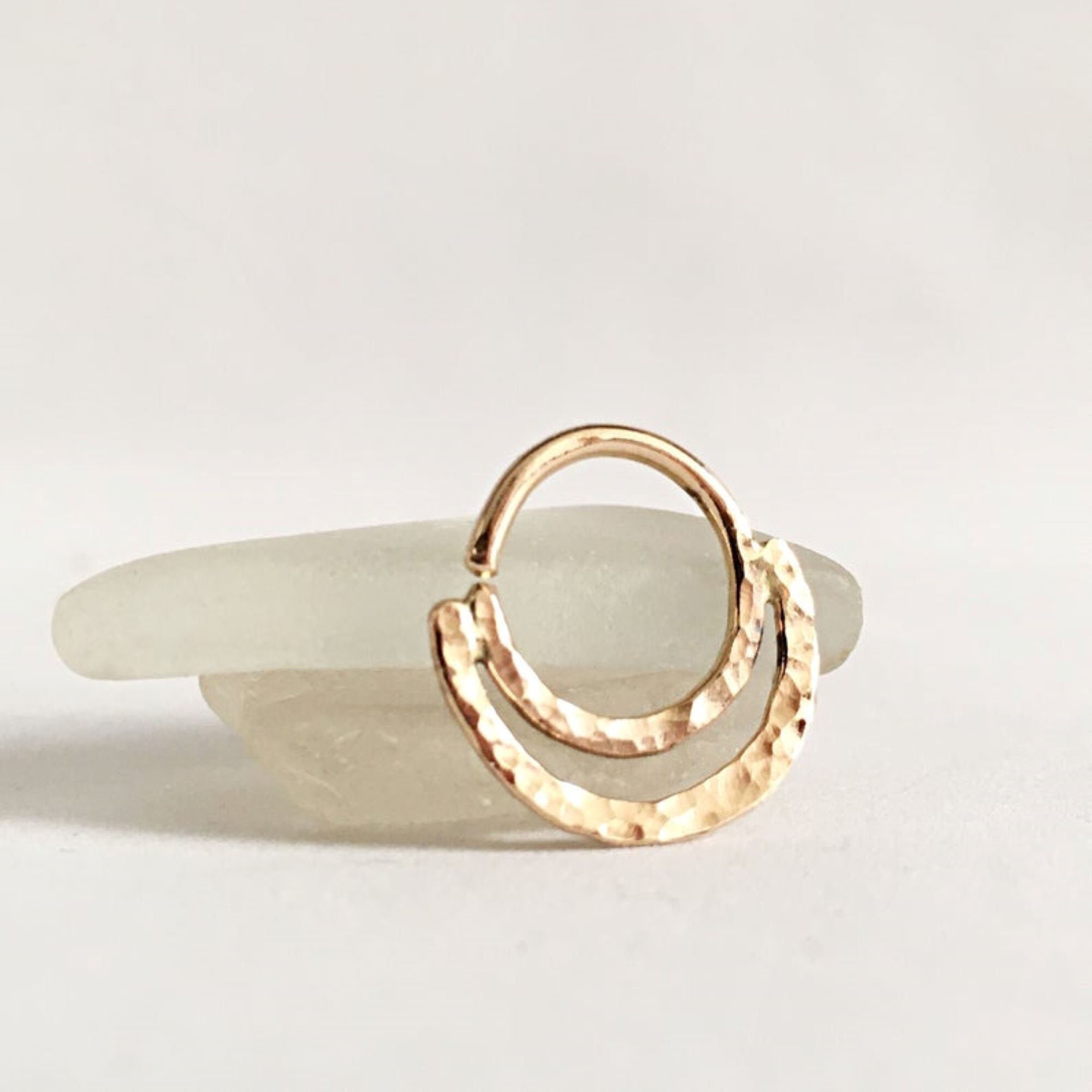 14K Septum Ring Gold Septum Jewelry 16g 14K Piercing | Etsy