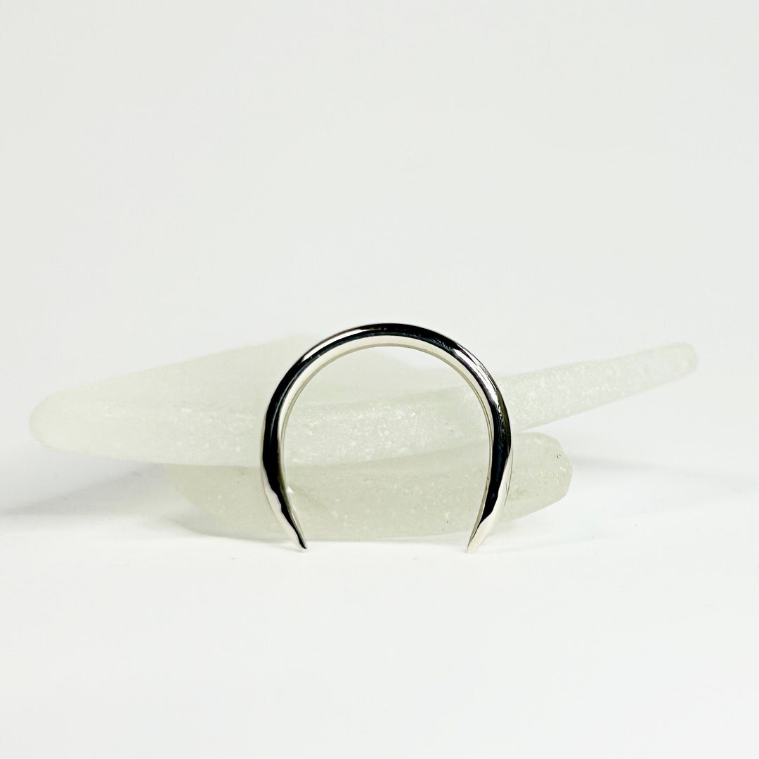 Septum Ring 14K, Gold Buffalo Horn Septum Horseshoe 16g, 14g Septum ...