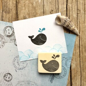 Stempel handgeschnitzt kleiner Wal Walfisch - Etsy.de