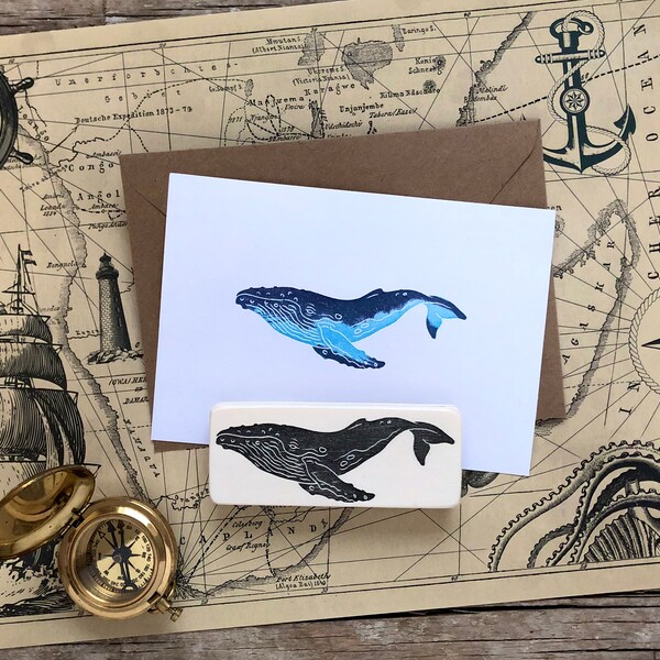 Whale Rubber Stamp - Etsy