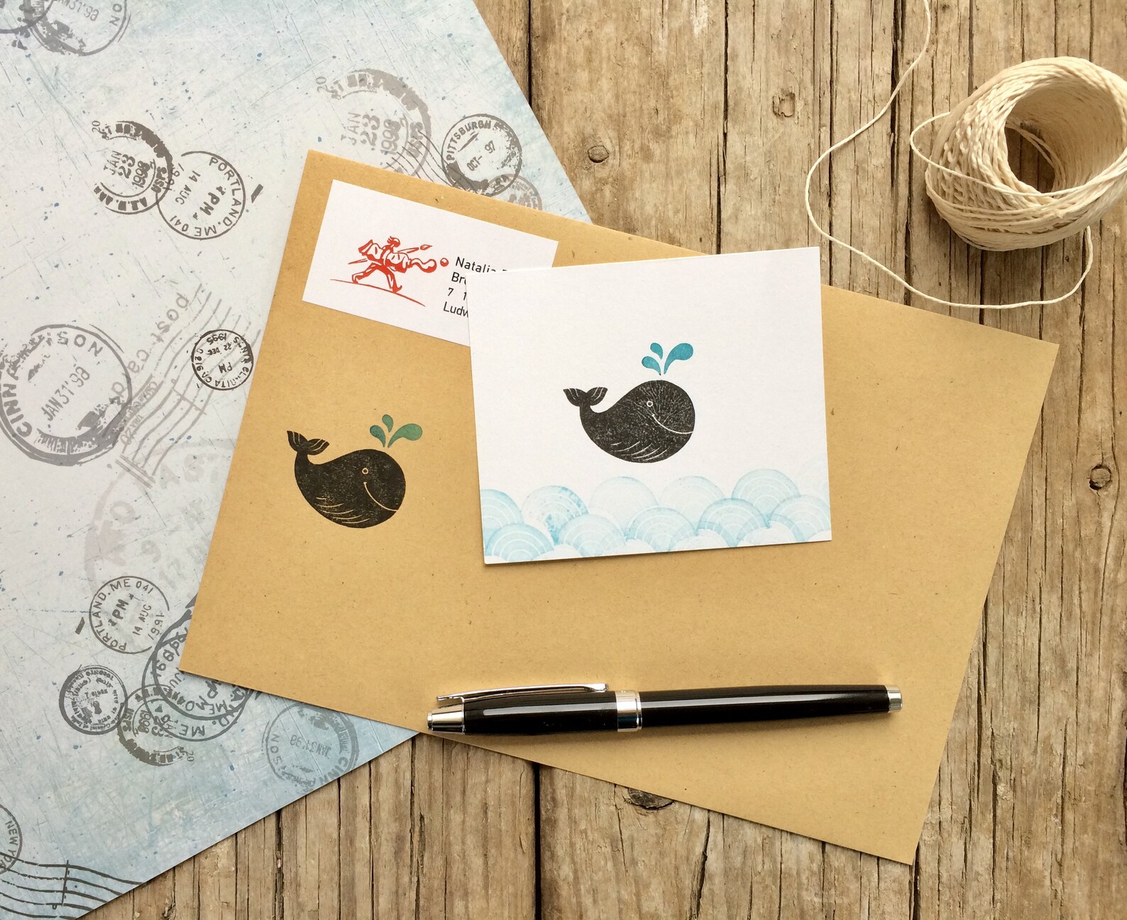 Stempel handgeschnitzt kleiner Wal Walfisch - Etsy.de