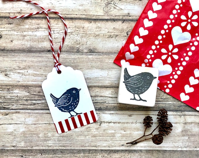 Hand Carved Rubber Stamp „little Bird“, DIY, Gift for Kids, Animal ...