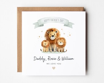 Lion Father's Day Card, Card for Dad - Etsy