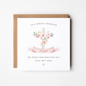 Personalised Confirmation Card for Daughter, Girls Confirmation Card ...