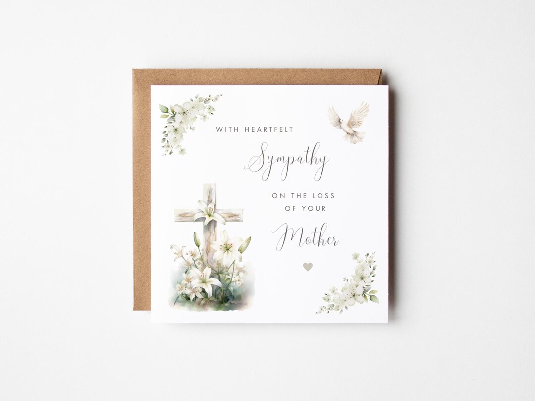 Personalised Sympathy Card, Bereavement Card, Sorry for Your Loss, Holy ...