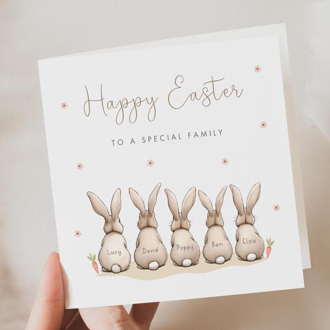 Personalised Special Family Easter Card, Happy Easter to A Special ...