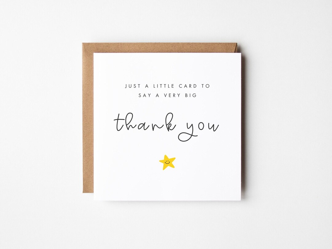 Just A Little Card to Say A Big Thank You, Personalised Thank You Card ...