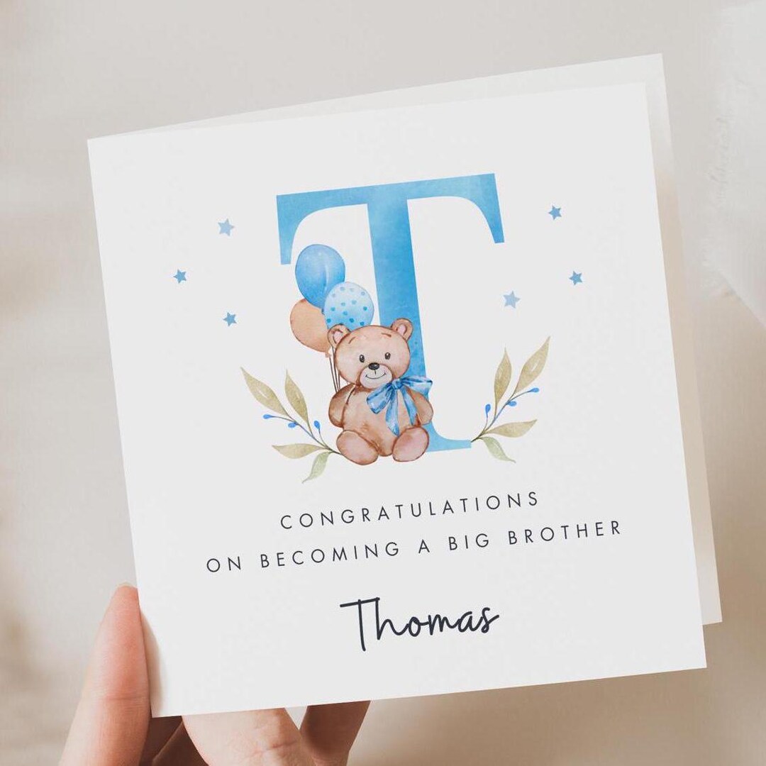 Personalised New Big Brother Card, Congratulations on Becoming A Big ...