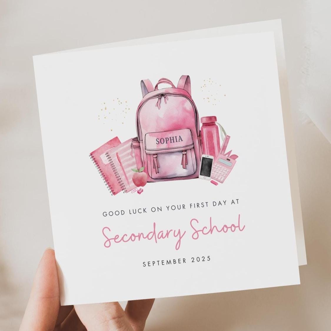 Secondary School Card, First Day of High School Card, Back to School ...