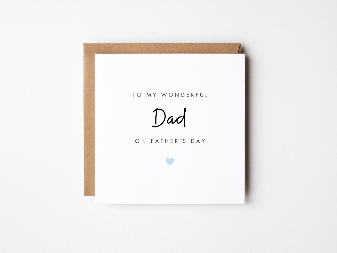 Fathers Day Card, Special Fathers Day Gift From Son Daughter, Best Dad ...