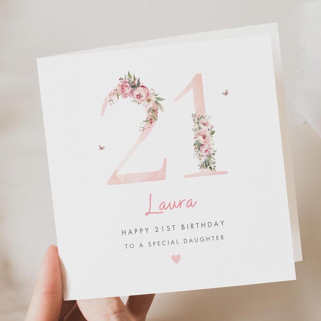 Personalised 21st Birthday Card for Daughter Granddaughter Niece Sister ...