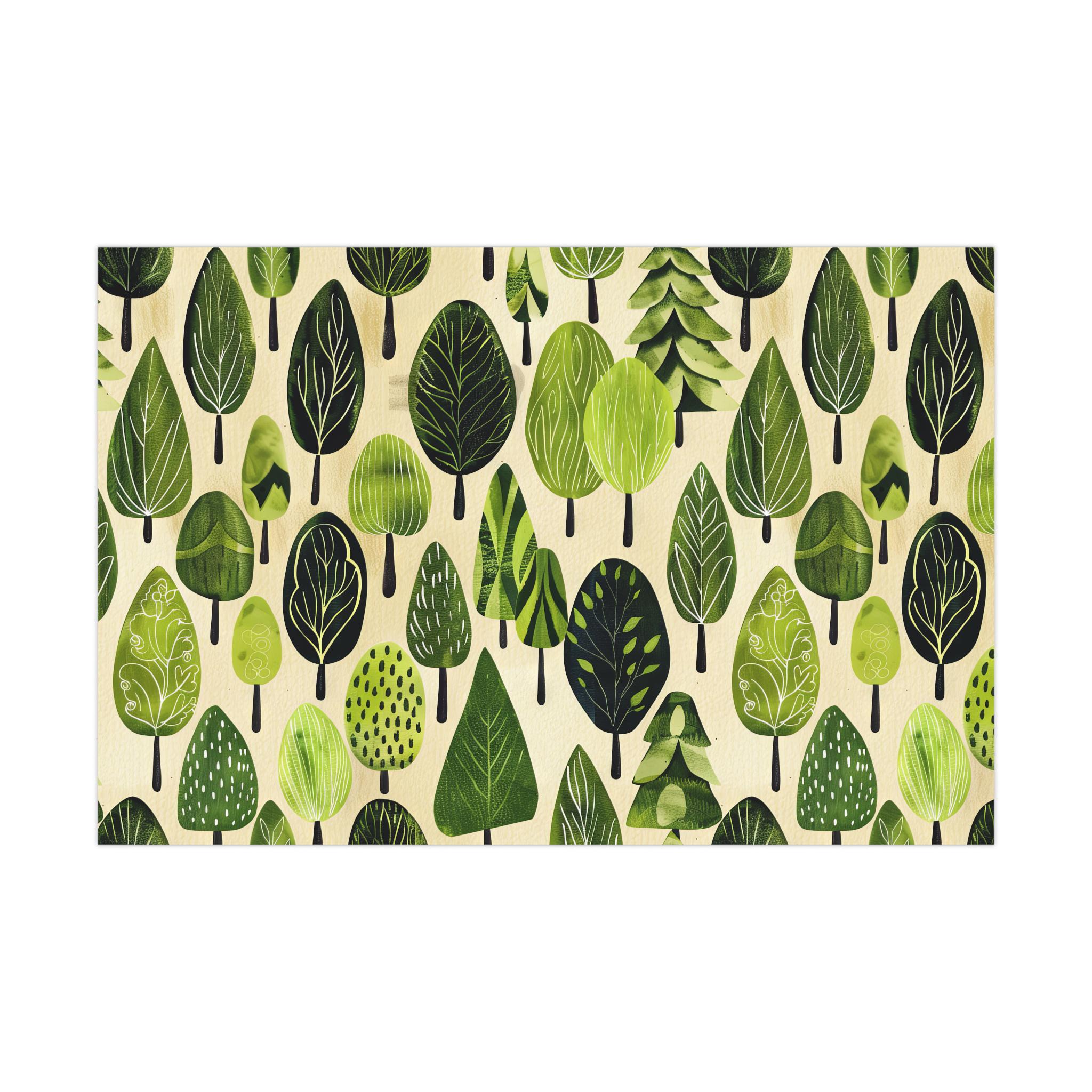 Happy Trees Gift Wrap, Birthday Present Supplies, Craft Paper Roll - Etsy