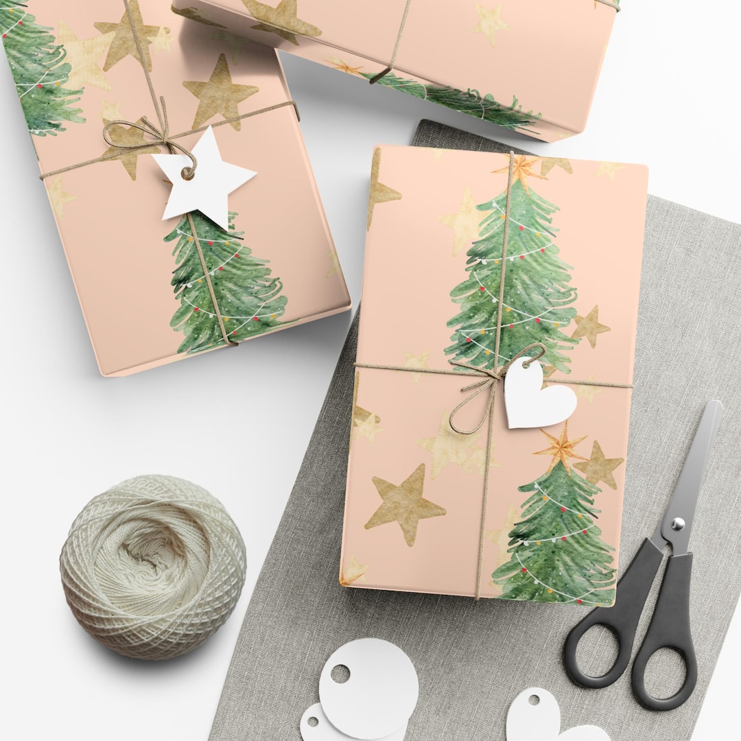 Dreamy Trees Holiday Gift Wrap, Wrapping Paper, Christmas Gift Wrap - Etsy