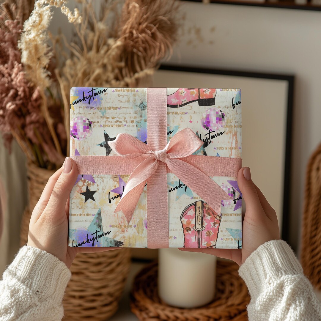 Funkytown Wrapping Paper-funky in the Fort Gift Wrap Sheets-3 ...