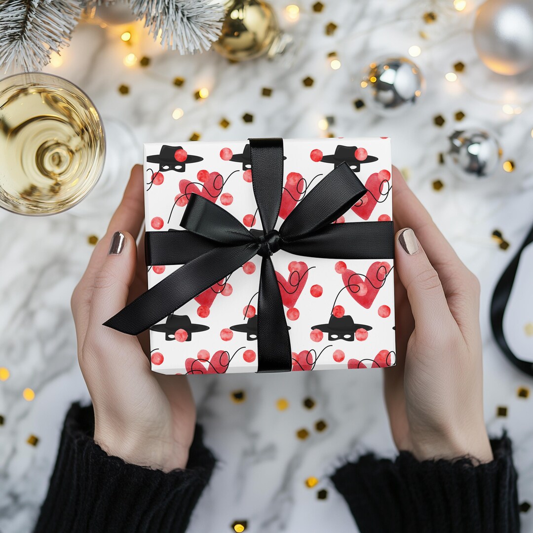 Texas Tech Masked Rider Wrapping Paper: Red & Black Gift Wrap - Etsy