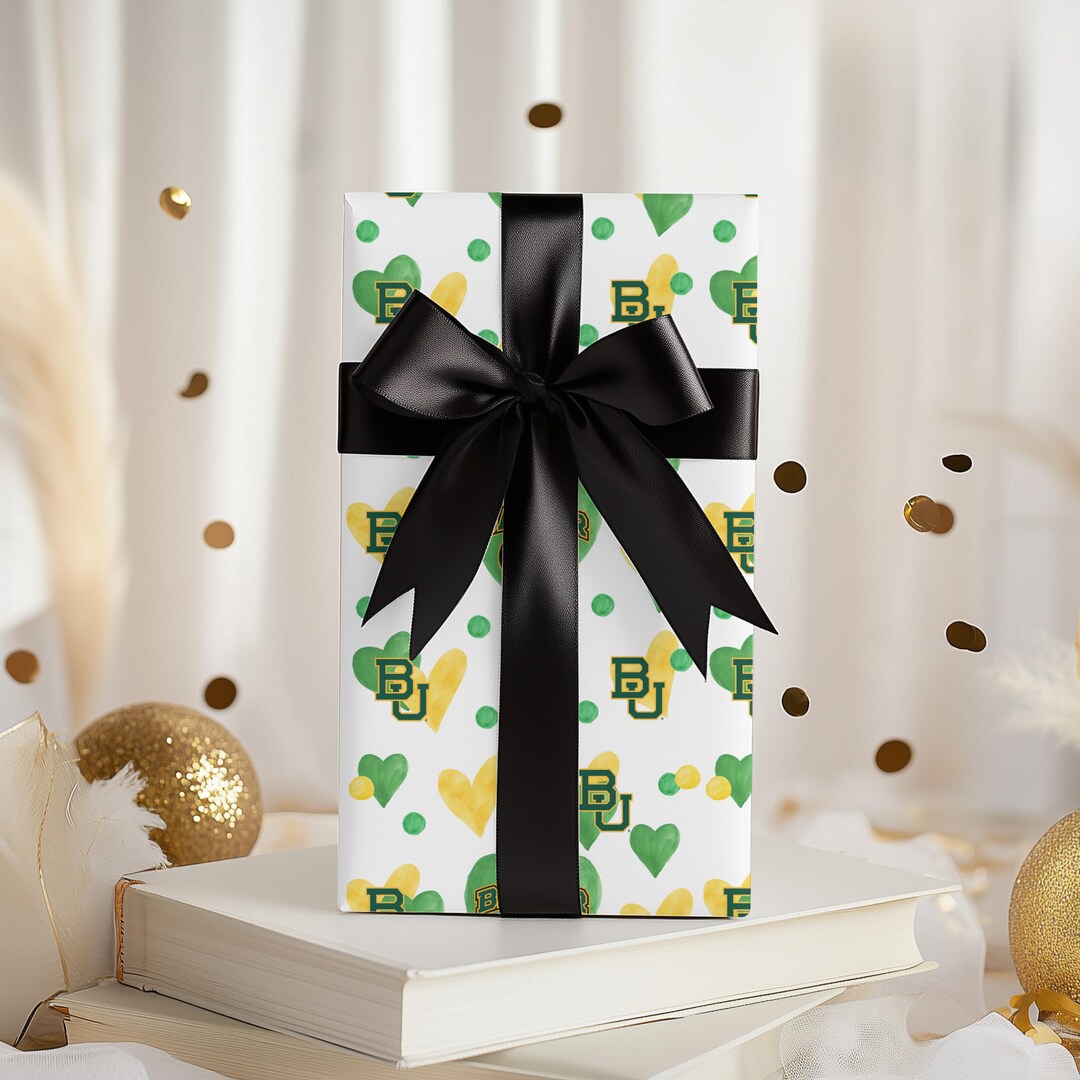 Baylor Colors Wrapping Paper Rolls; Graduation Gifts, College Gifting ...