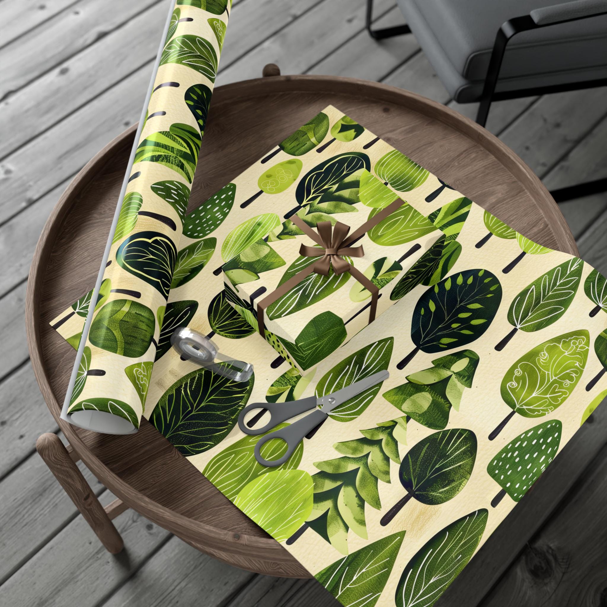 Happy Trees Gift Wrap, Birthday Present Supplies, Craft Paper Roll - Etsy