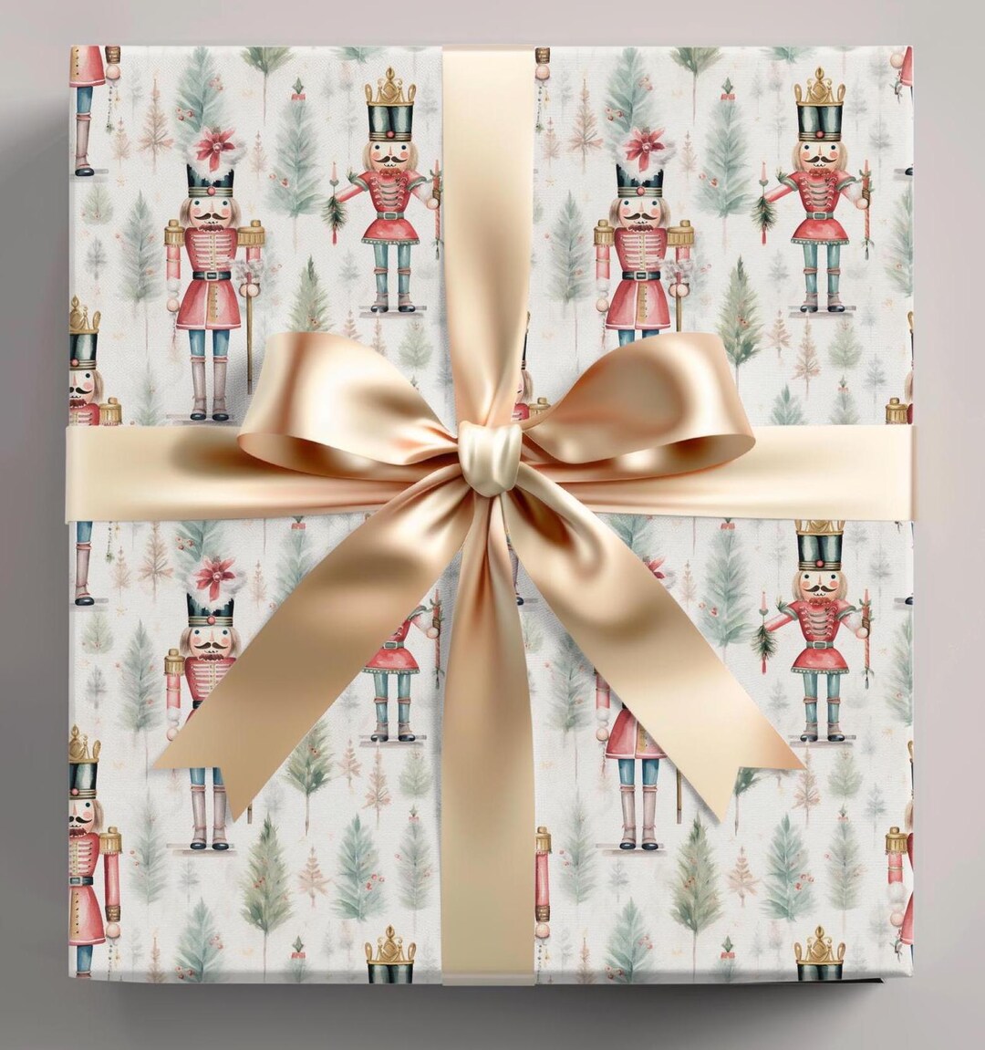 Classic Nutcracker Gift Wrap; Toy Soldier Wrapping Paper; Classic ...