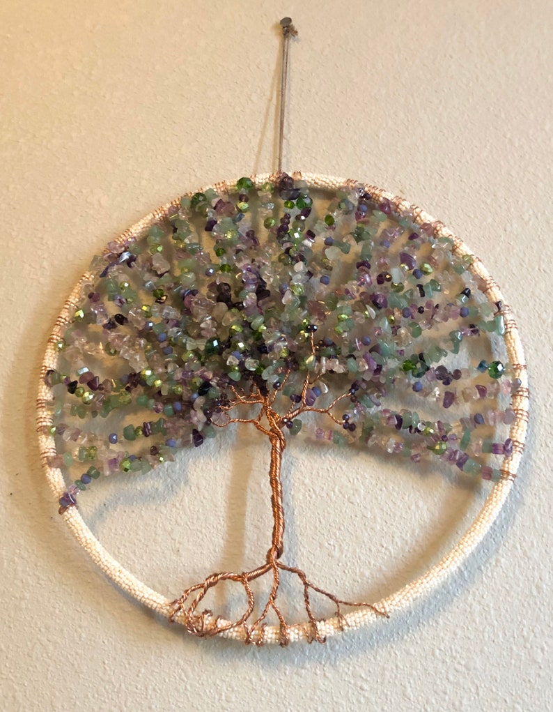 Xlarge Fluorite Wire Wrapped Tree of Life Jade Stone Tree of | Etsy