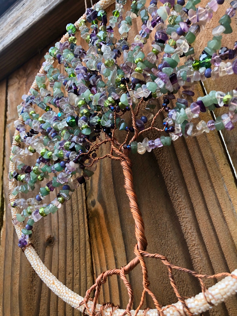 Xlarge Fluorite Wire Wrapped Tree of Life Jade Stone Tree of | Etsy