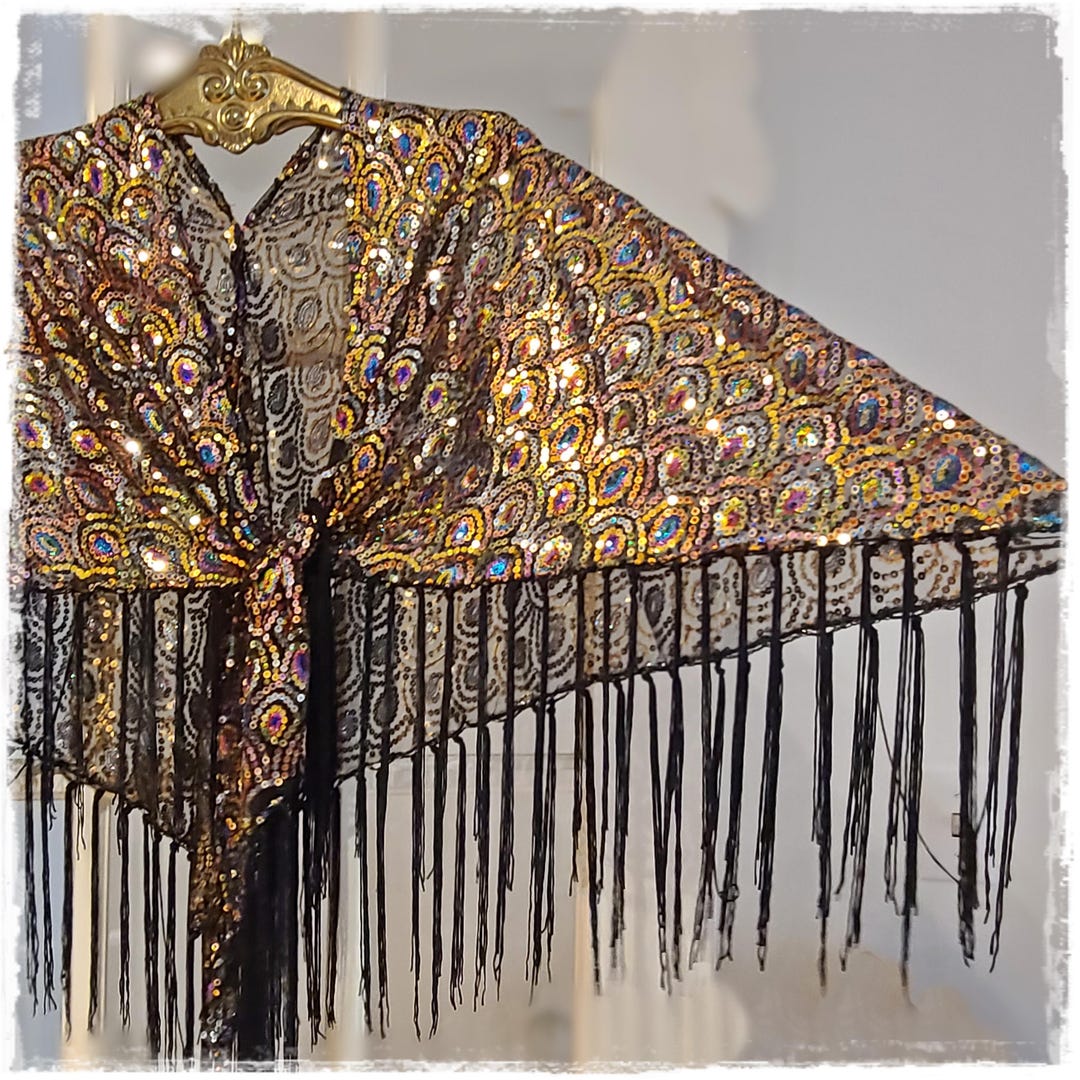 DAZZLING CONCERT SHAWL! Super Bling Sparkling Sequin Hippie Cloak ...