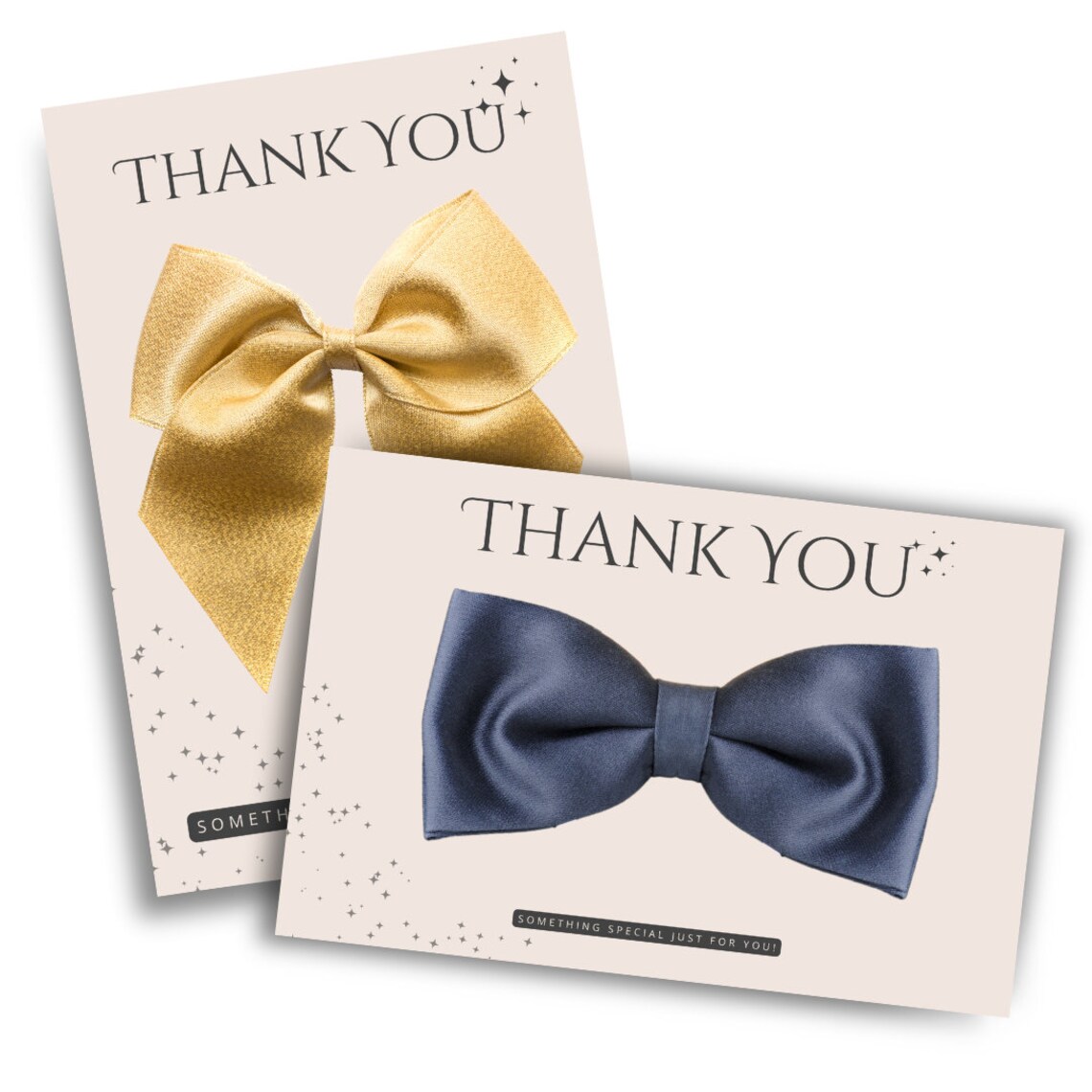 Bow Card, Hairbow Display Card, Business Thank You Card, Bow Card ...