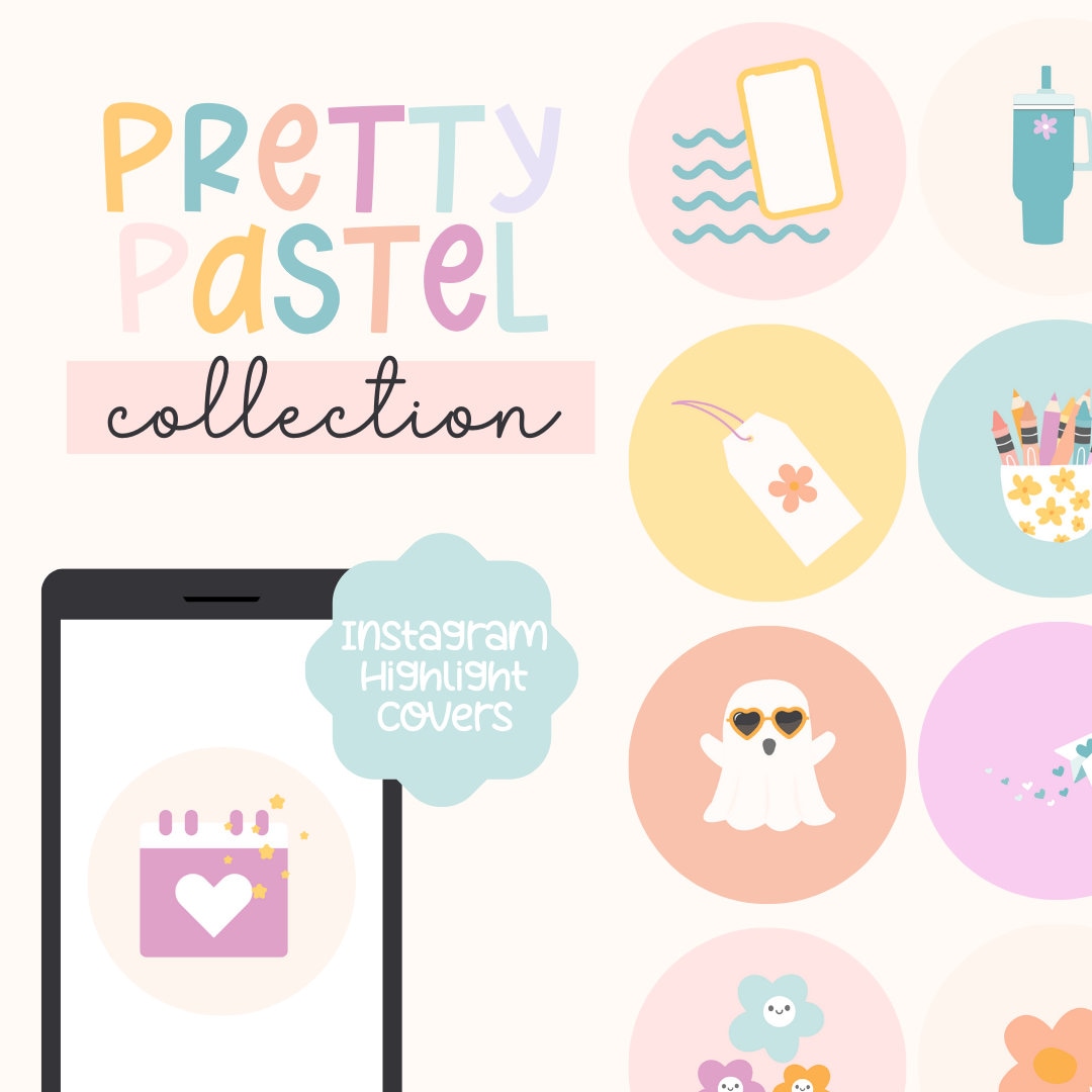 Pastel Instagram Highlight Covers, Pastel Rainbow Instagram Icons ...