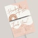 Boho Thank You Card Template, Neutral Business Card Template, Editable ...