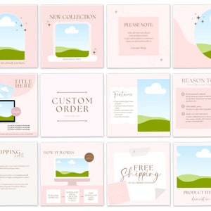 Etsy Listing Mockup Templates, Neutral Shop Listing Templates, Canva ...