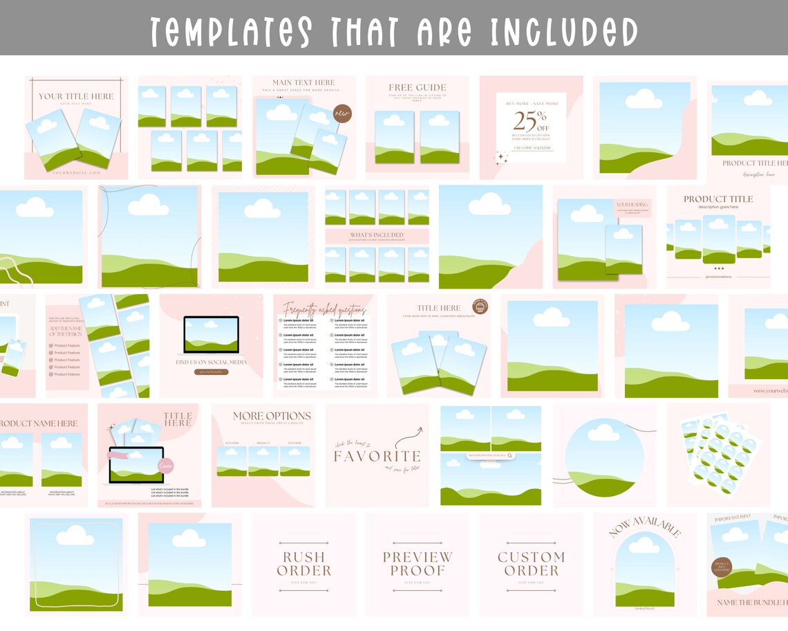 Etsy Listing Mockup Templates, Neutral Shop Listing Templates, Canva ...